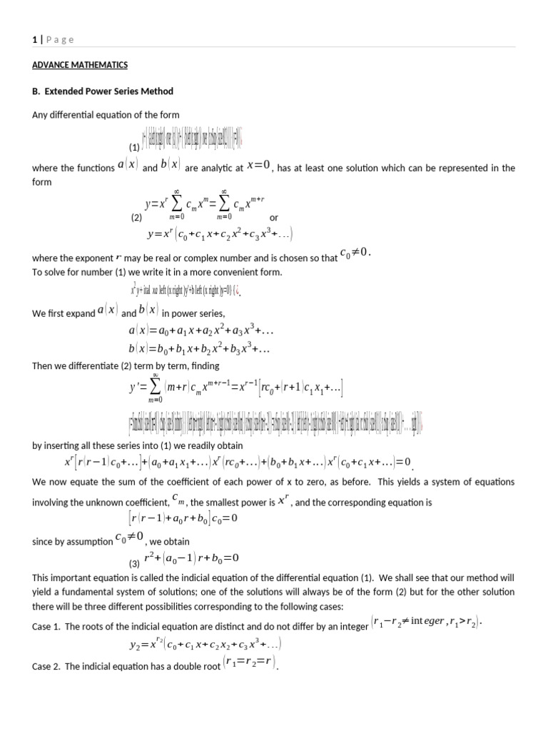 Advance Math Lecture Notes PS2 | PDF | Equations | Algebra