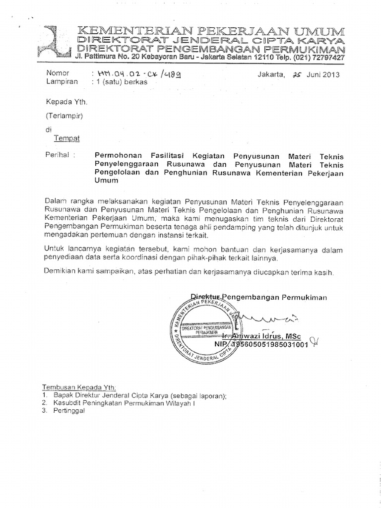 surat survei rusun | PDF