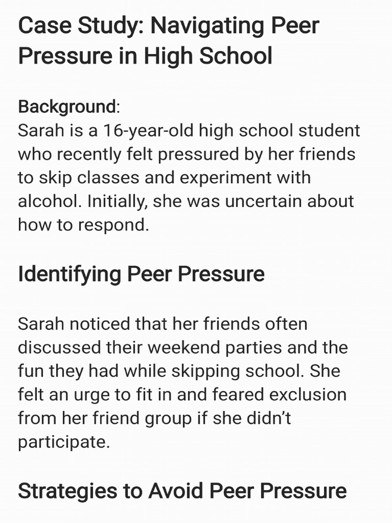 Case Study Peer Pressure_241019_160429 | PDF