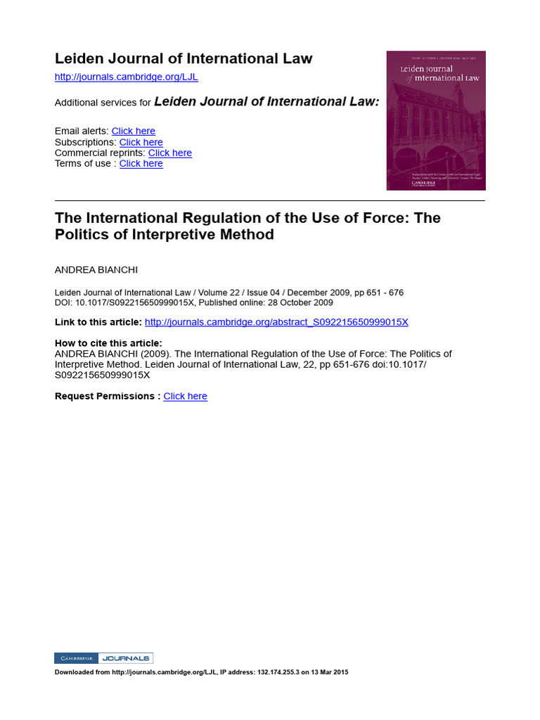 Use of Force | PDF | International Law | Treaty
