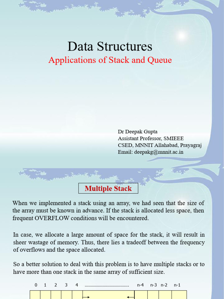 Application of Stack and Queue | PDF | Pointer (Computer Programming) | Integer (Computer Science)