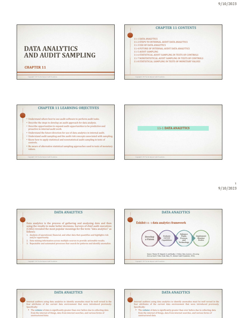 Chapter 11 - Internal Audtiting - Urton L.Anderson | PDF | Sampling ...