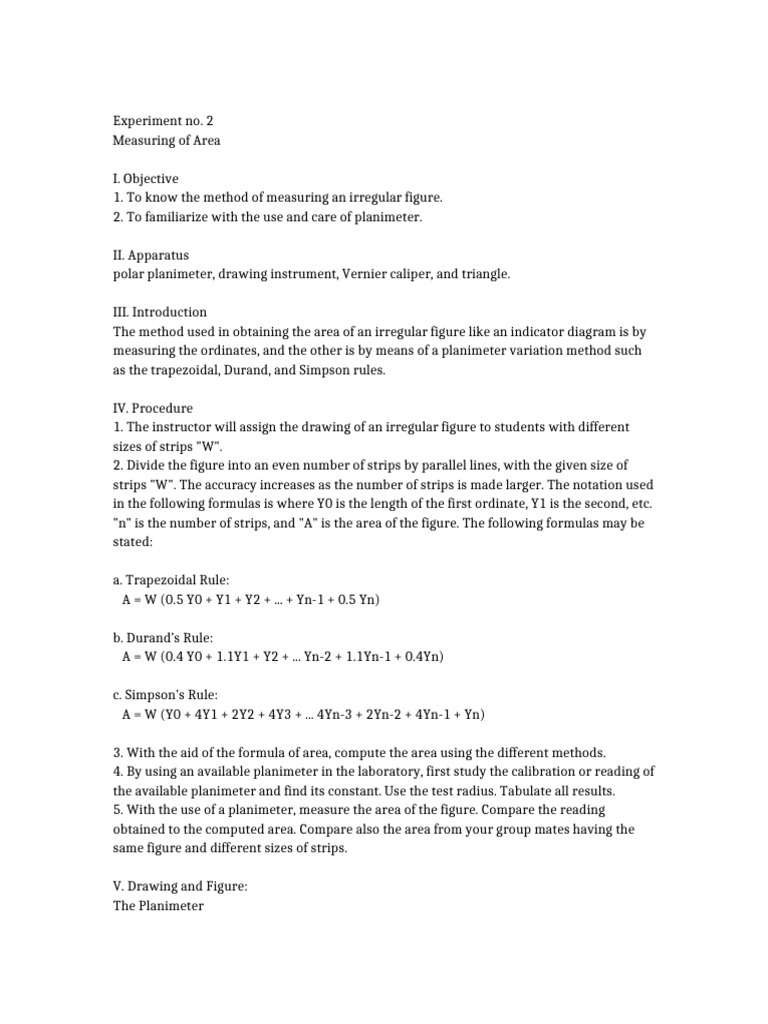 Measuring of Area | PDF