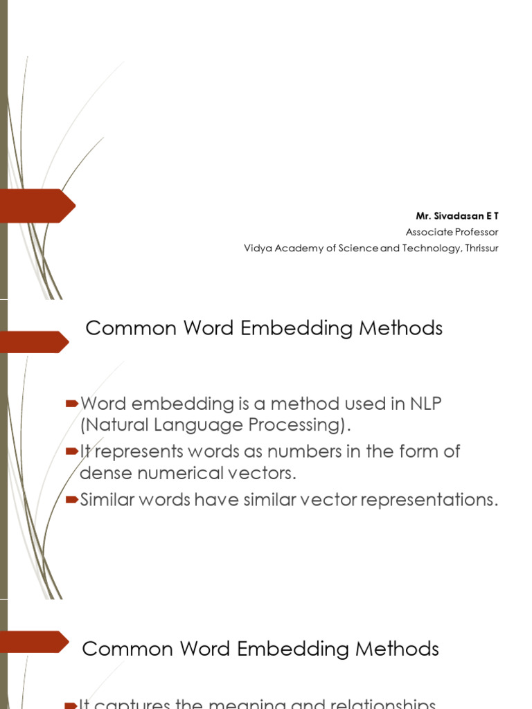 Common Word Embedding - Continuous Bag-Of-Words - Word2Vec | PDF