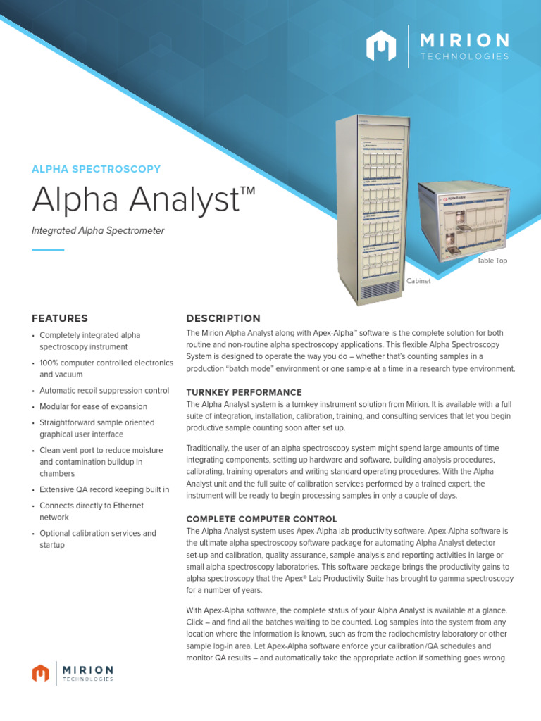 SPC 258 en A Alpha Analyst | PDF | Instrumentation | Calibration