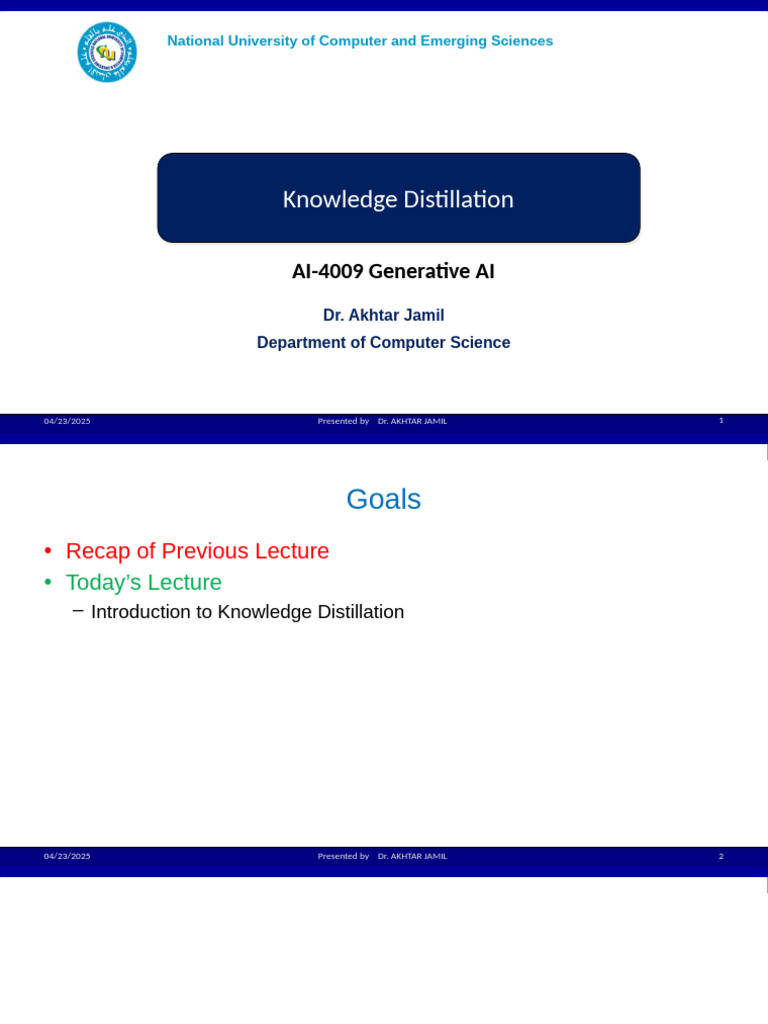 Lecture # 15-1 Knowledge Distillation | PDF | Artificial Intelligence | Intelligence (AI ...