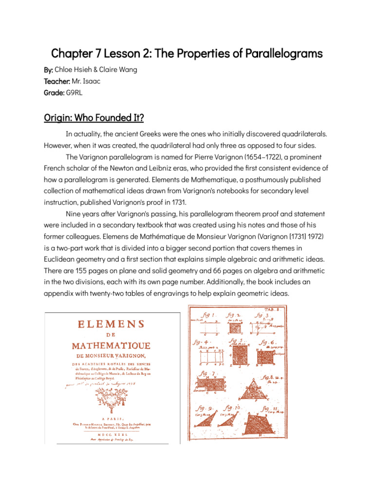 Properties of Parallelograms Explained | PDF | Euclidean Geometry ...