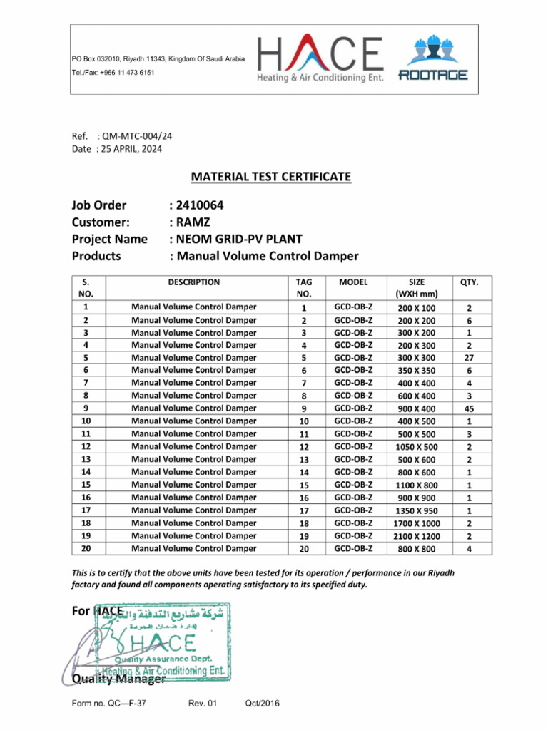 Load SS-MTC - Ramz - Neom | PDF
