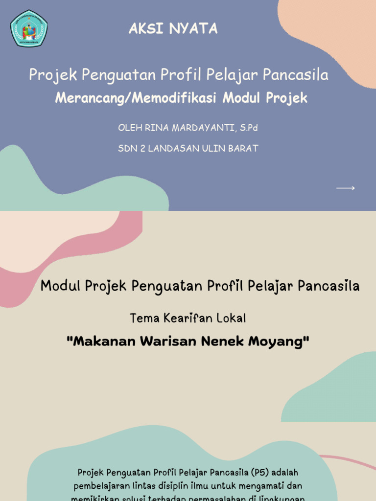 Merancang Memodifikasi Modul Projek-RINA MARDAYANTI, S.PD - Compressed | PDF