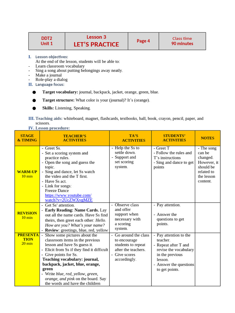 DT2- LESSON PLAN- UNIT 1- LESSON 3 | PDF | Human Communication | Learning