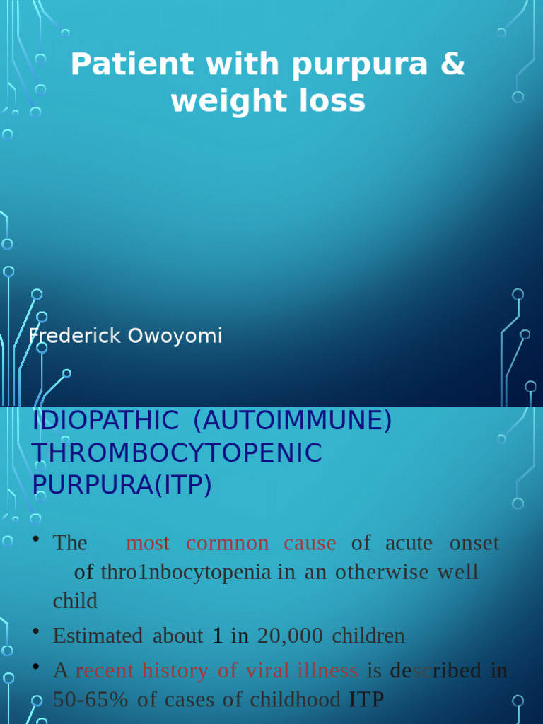 Purpura - Frederick | PDF | Blood | Hematology