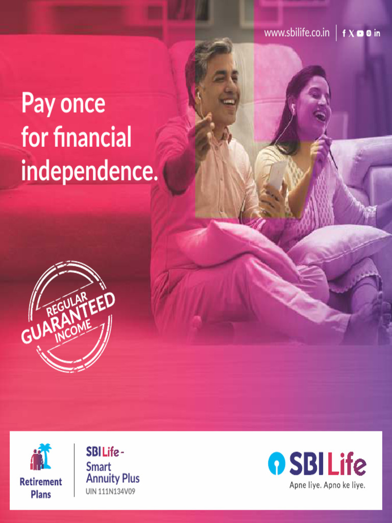 SBI Life - Smart Annuity Plus - Brochure V09-2 | PDF | Life Annuity ...