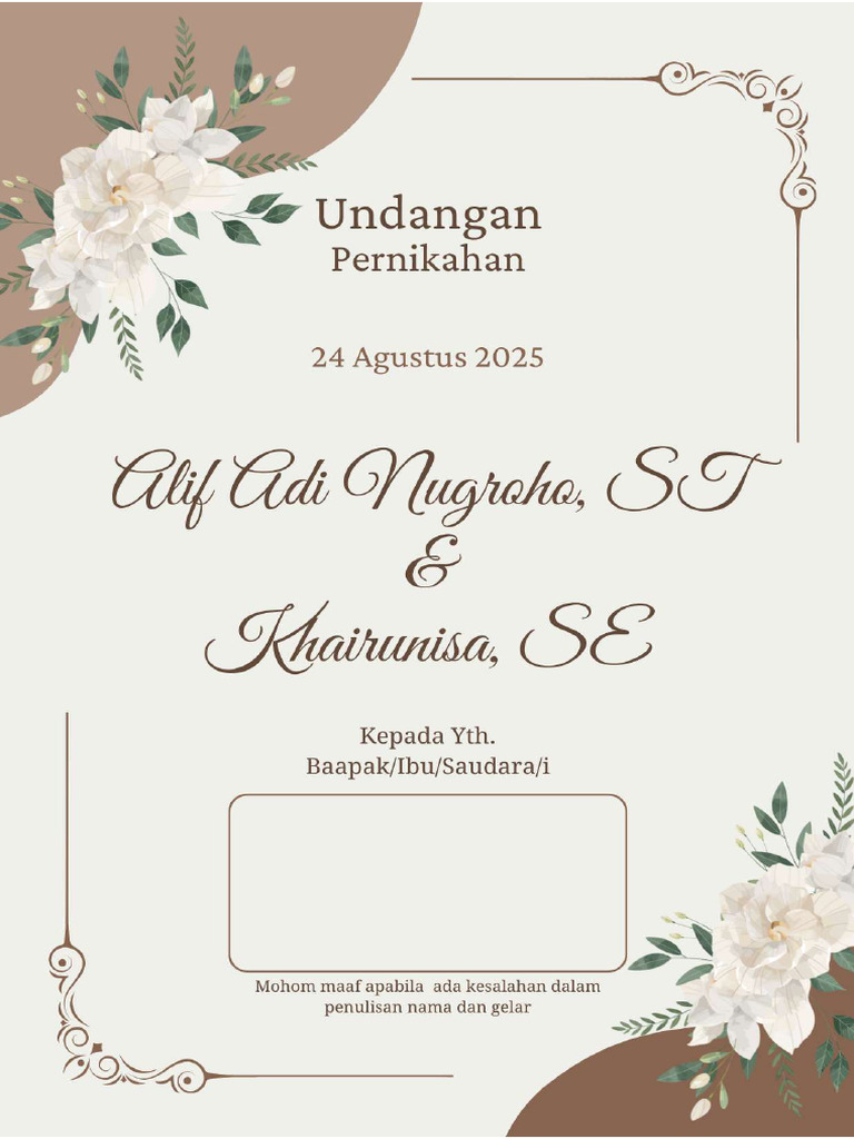 Undangan Contoh | PDF