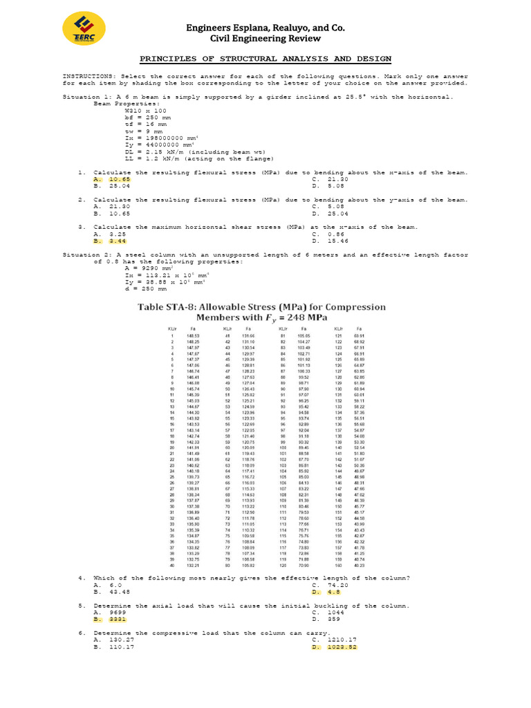 Psad Final Preboards Nov 2024 | PDF | Deformation (Engineering) | Beam (Structure)