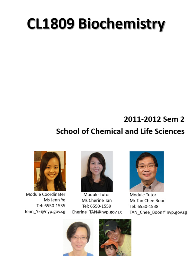 CL1809 Biochemistry Introduction | PDF | Metabolism | Biochemistry