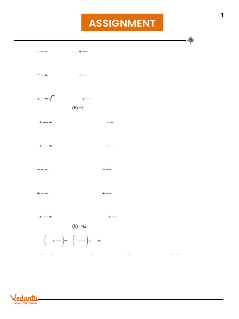 Basic Mathematics - Assignment 1 | PDF