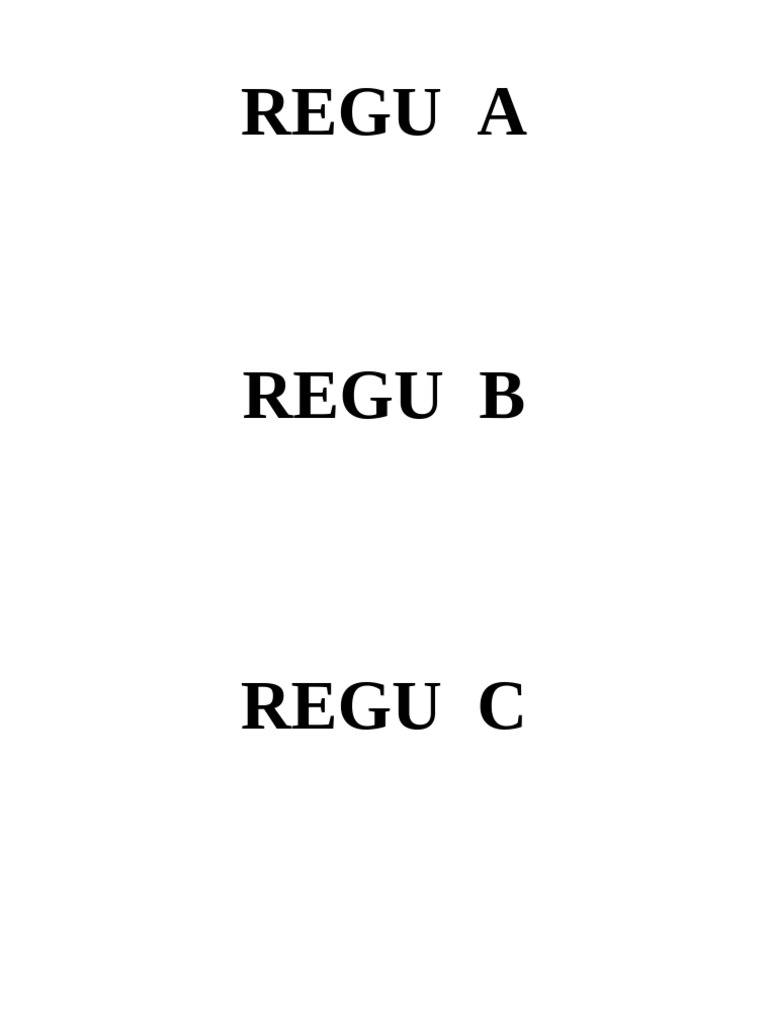 Regu A | PDF