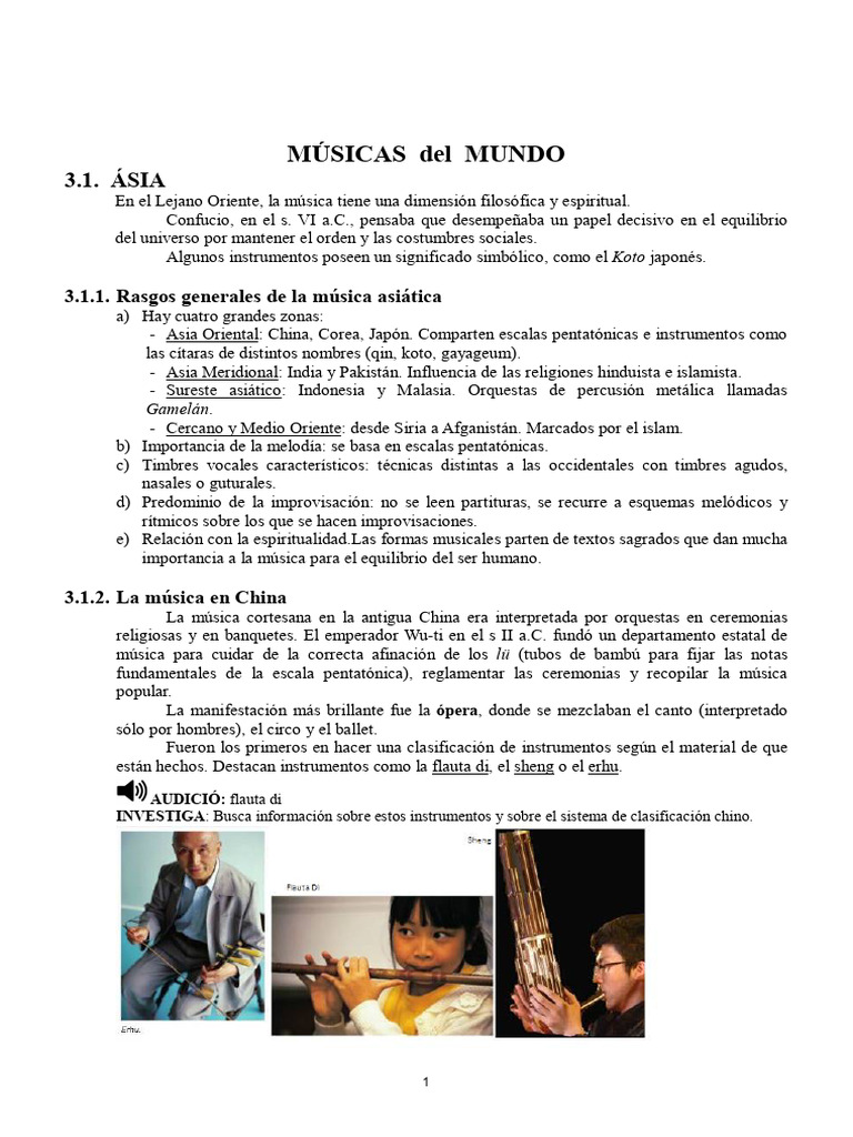 Historia de la Música en Línea del Tiempo | PDF | Canciones ...