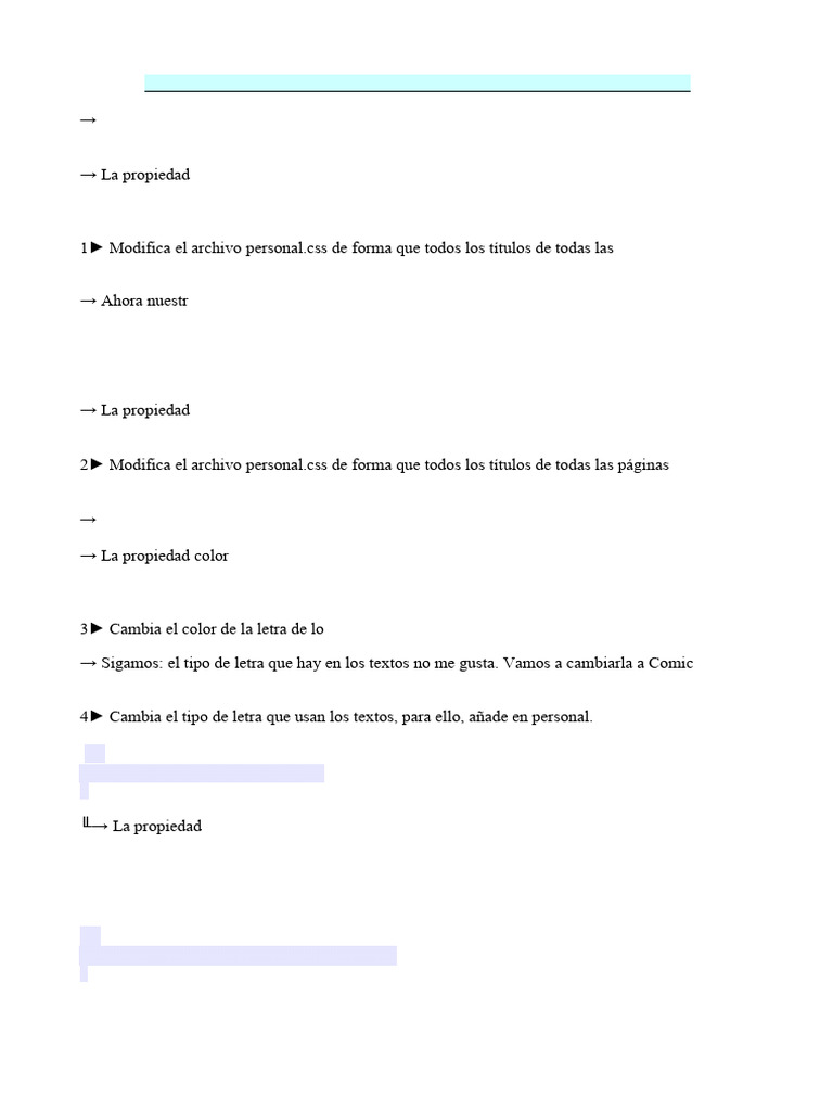 CSS Práctica 4,5,6 | PDF | Texto | Desarrollo web