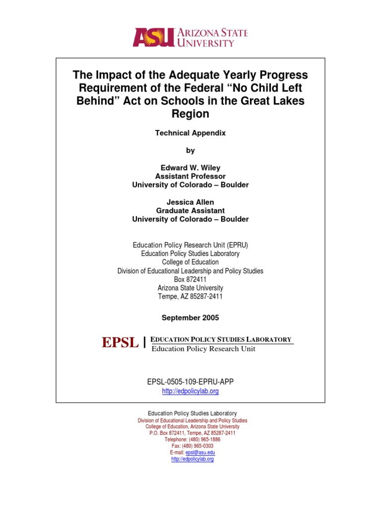 EPSL 0509 109 EPRU App | Download Free PDF | Adequate Yearly Progress ...