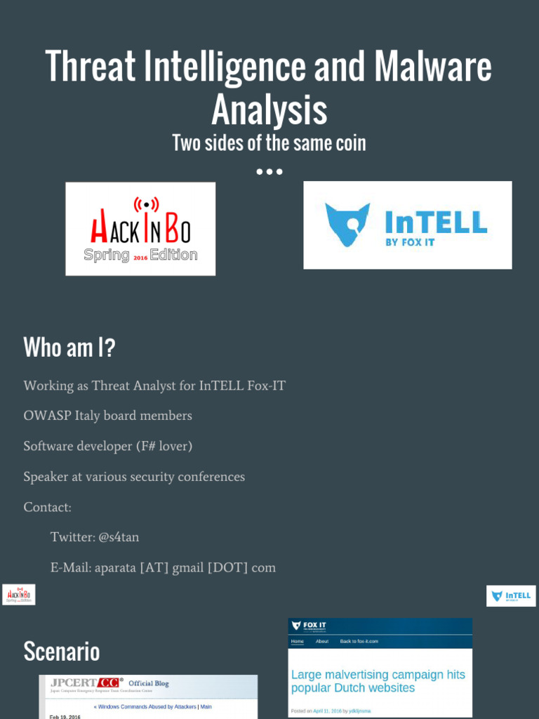 02_Threat_Intelligence_and_Malware_Analysis__two_sides_of_the_same_coin | PDF | Malware ...