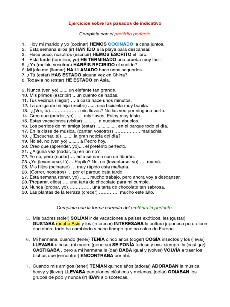 Ejercicios de Pasados en Español | PDF | Elon Musk