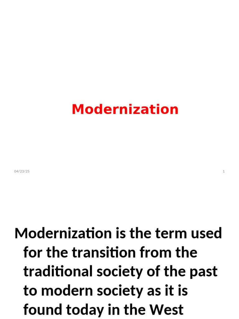 Modernization Bbis Latest Changed | PDF | Society | Modernization Theory