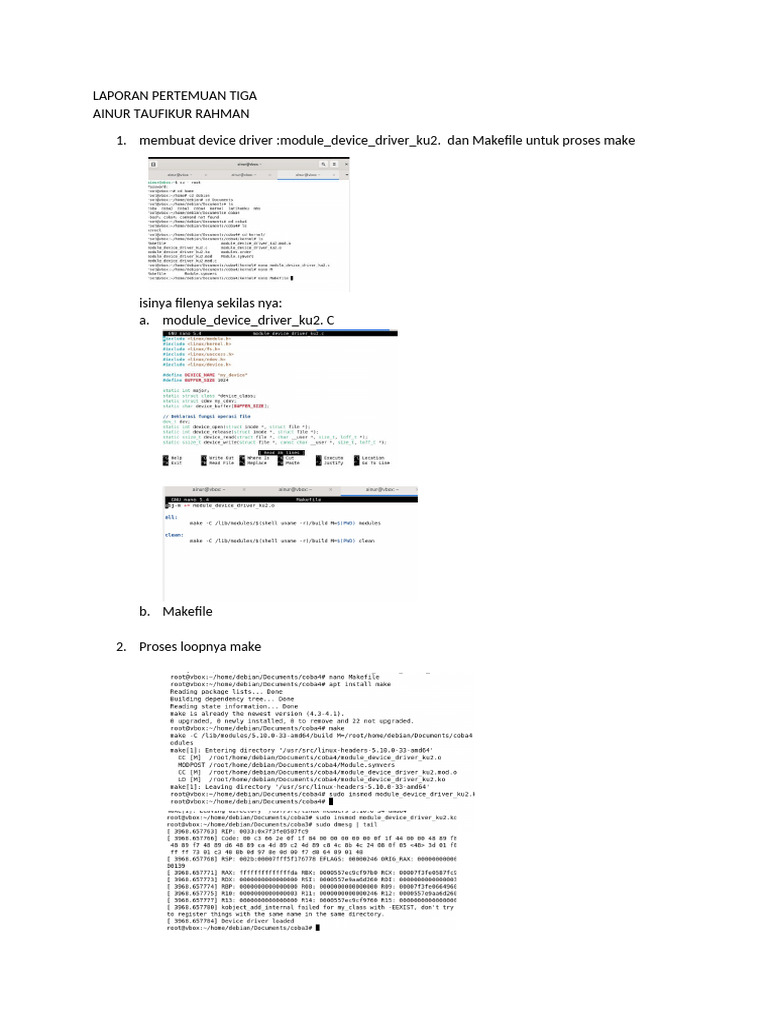 Ainur Taufikur Rahman..LAPRAK 3 | PDF