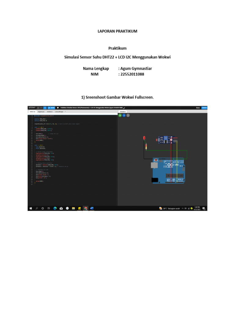 LAPORAN PRAKTIKUM AGUM GYMNASTIAR-22552011088 - Praktikum Komunikasi Serial Dan Sensor Pada ...