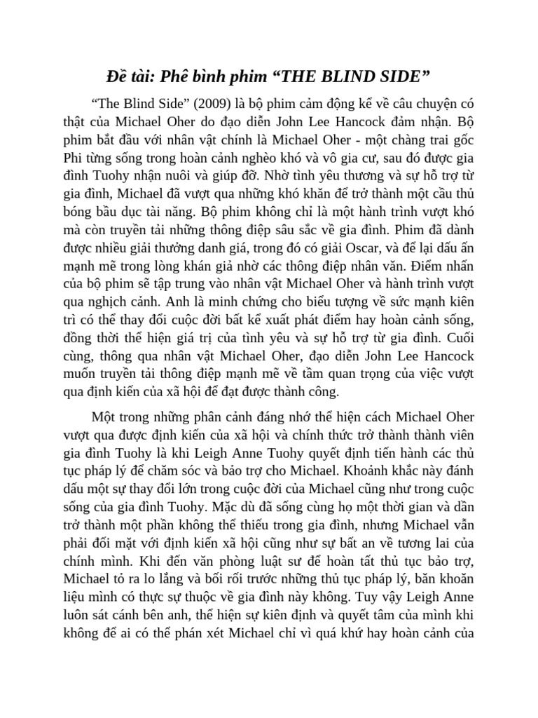 The Blind Side | PDF