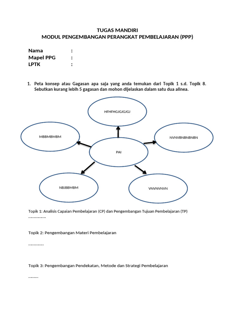 Format Tugas Mandiri Modul PPP | PDF
