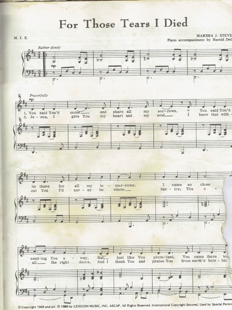 For Those Tears I Died | PDF