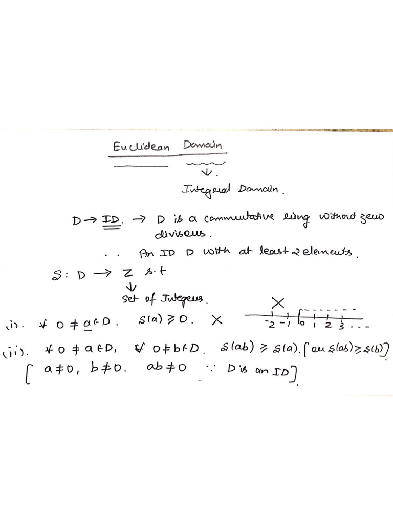 Lesson 1 - Euclidean Domain | PDF