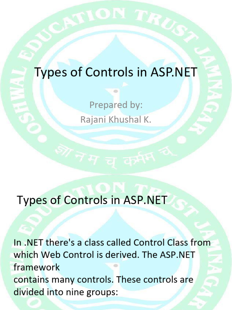 types-of-controls-in-asp.net_ | PDF | Html | World Wide Web