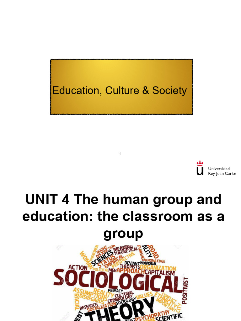 UNIT 4 - The Human Group and Education. The Classroom As A Group | PDF | Bullying | Social Group