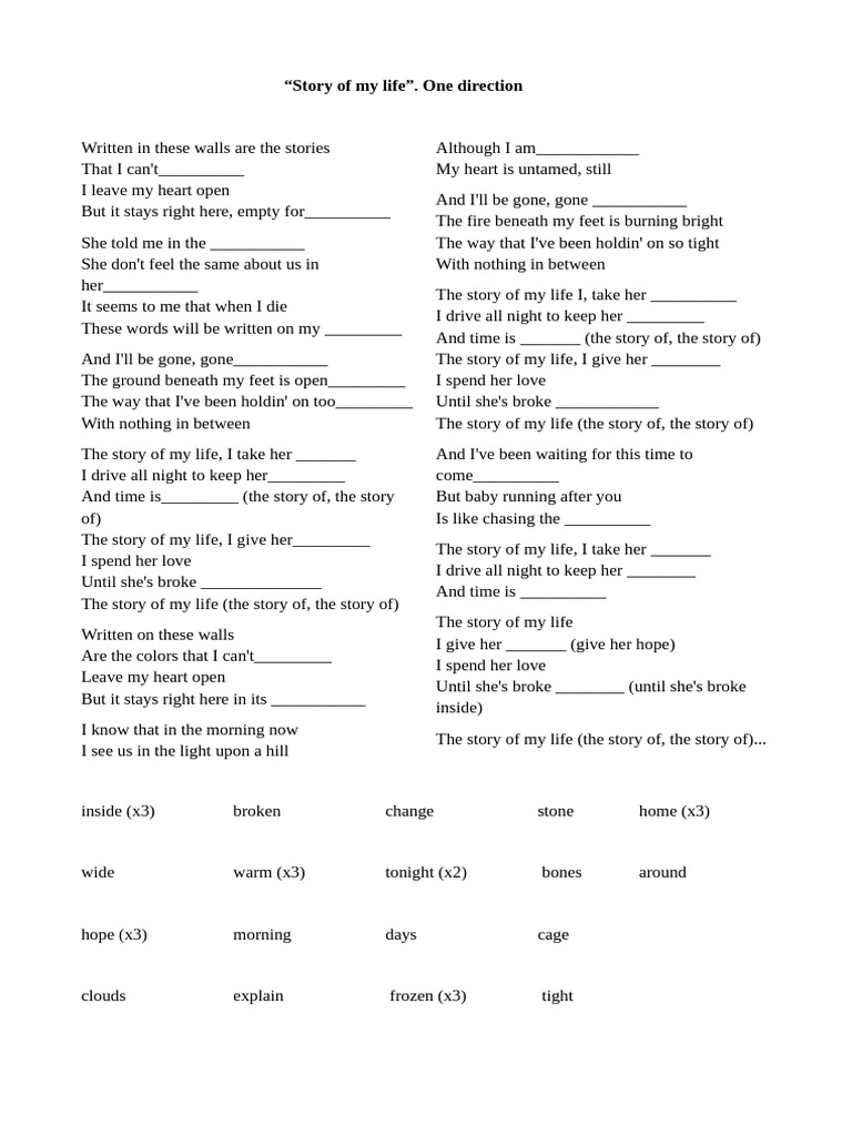 Story of My Life | PDF