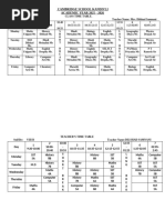 Class Time Table 25-26 | PDF | Inquiry | Language Families