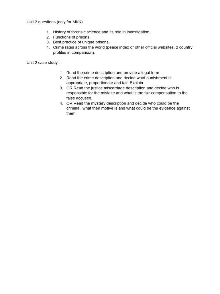 Unit 2 Exam Questions | PDF