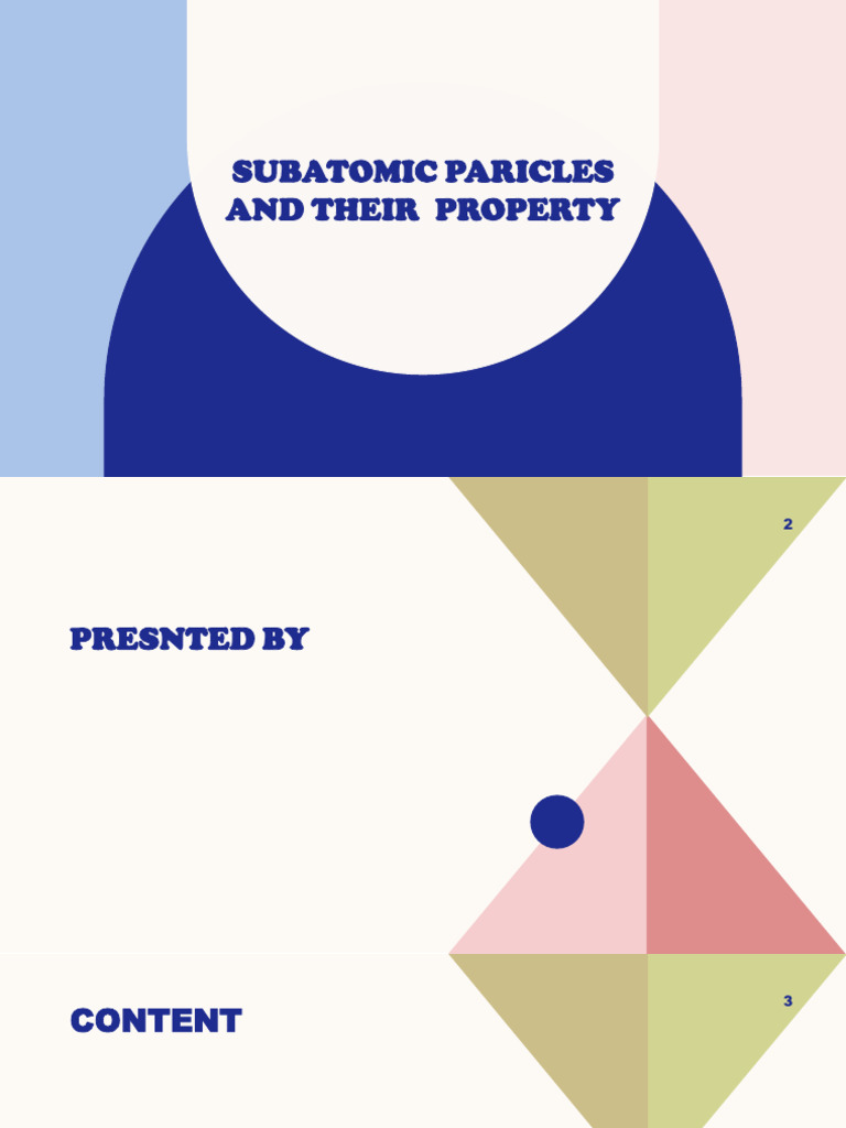 Subatomic Paricles and Their Property | PDF | Elementary Particle | Fundamental Interaction