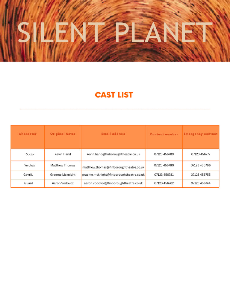 Cast List | PDF