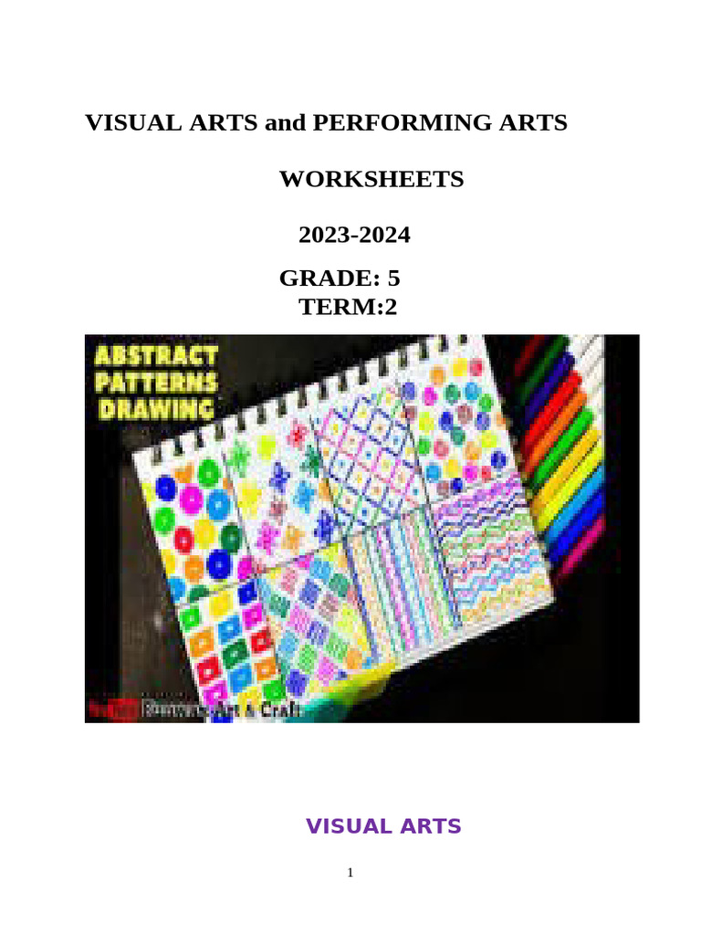 Grade 5 Visual Arts Term 2 Activities | PDF | Learning | Clef