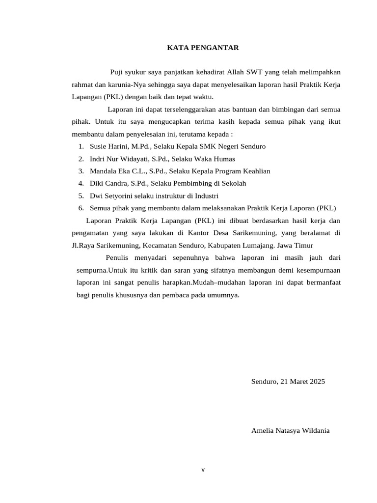 Kata Pengantar Tasya | PDF