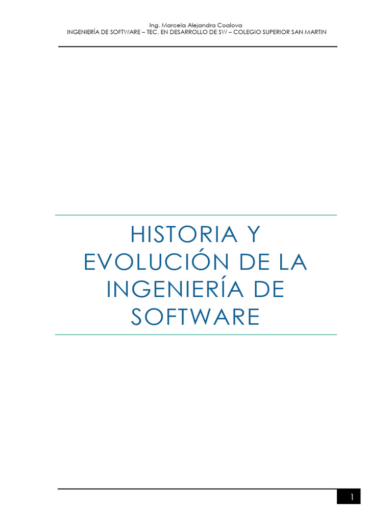Historia de la Ingeniería de Software | PDF | Programación de ...