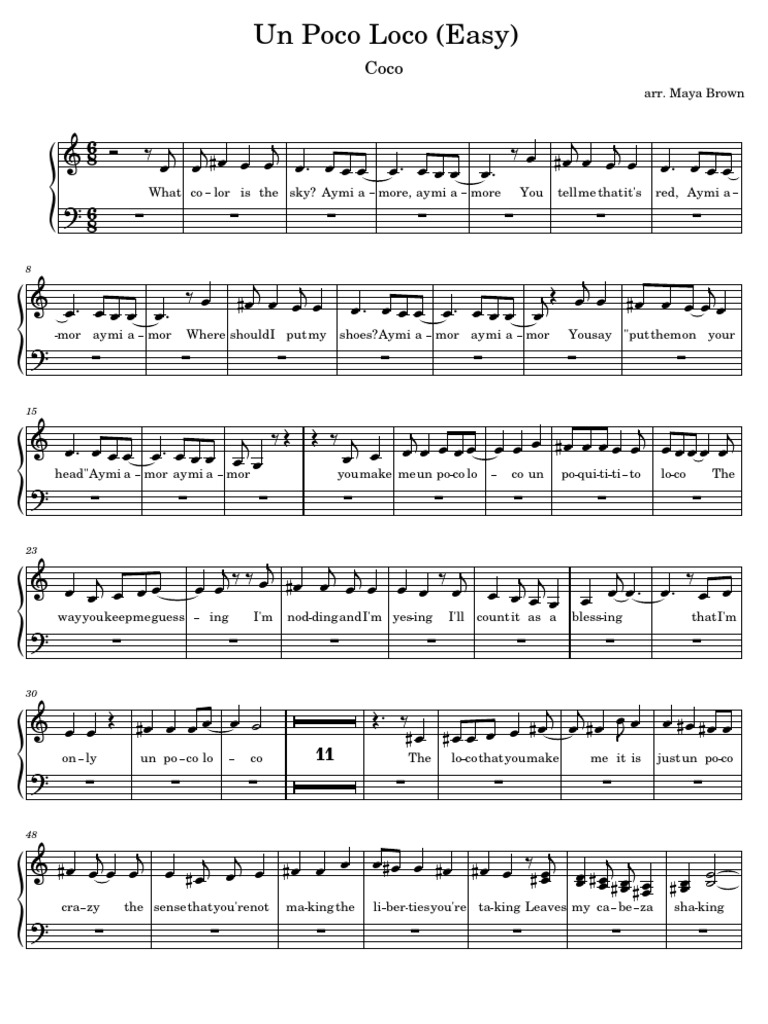 Un Poco Loco Sheet Music Arrangement | PDF