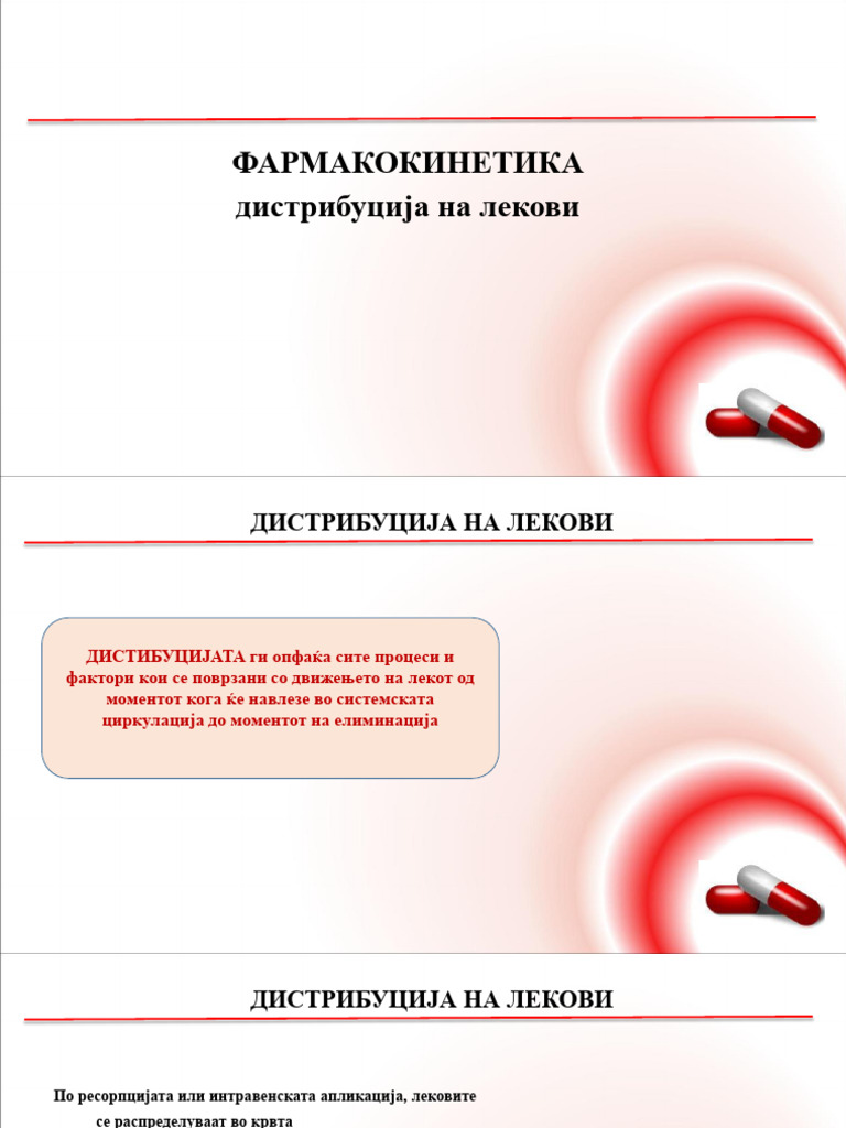 4 Farmakokinetika, Distribucija | PDF