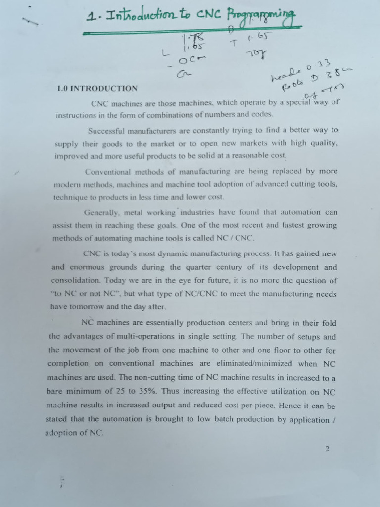 Study Ex.- Introduction to CNC Programming | PDF | Numerical Control | Computer Data Storage