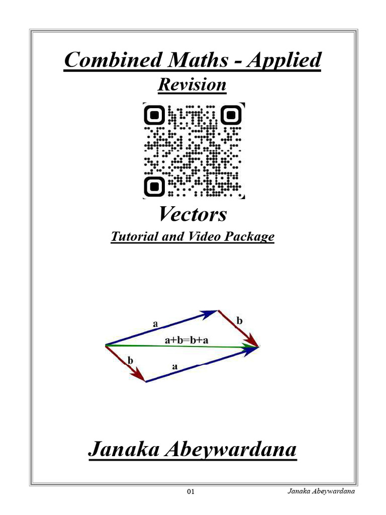 Vectors Revision Tutorial | PDF