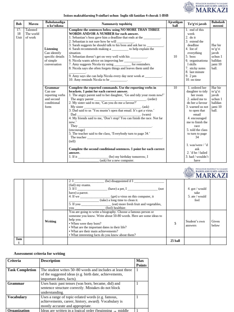 Grade 9 Term 4 Demo BSB 1 | PDF | Vocabulary | Cognitive Science