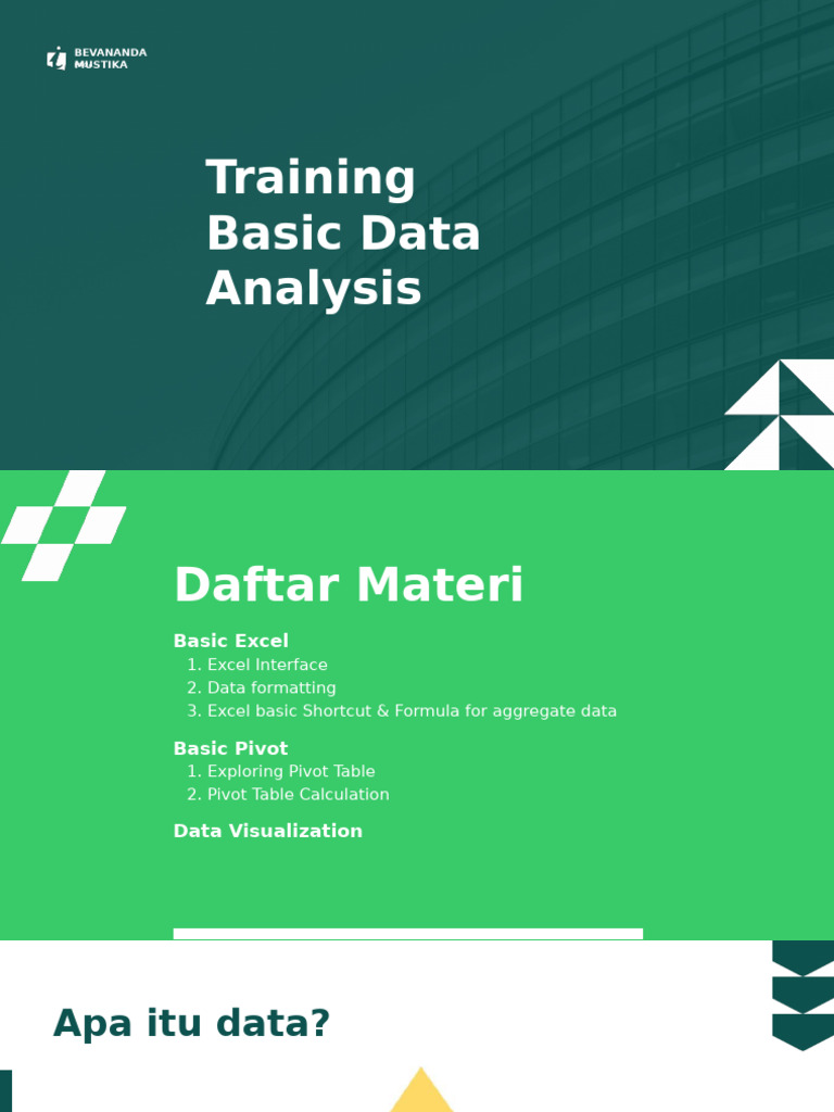 Materi Training Basic Excel - Pivot | PDF