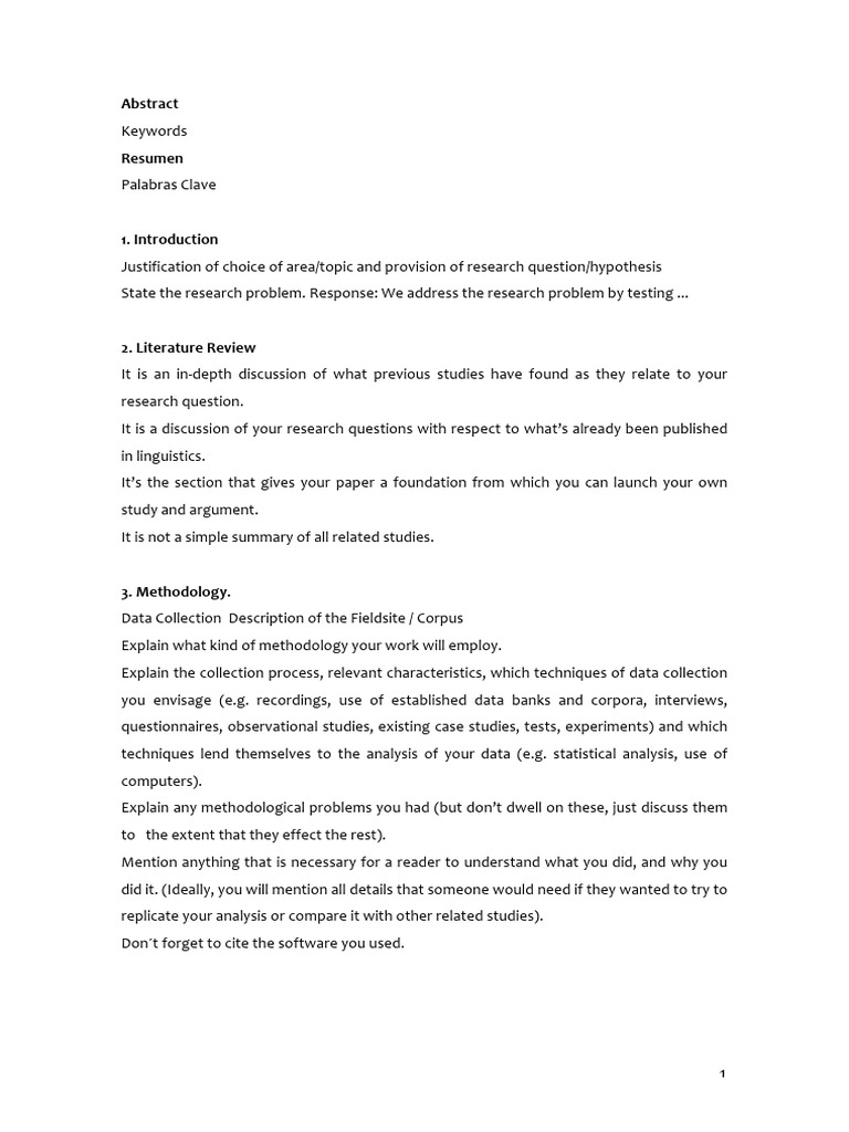 1.3. Explicacion Estructura Del TFG | PDF | Methodology | Hypothesis